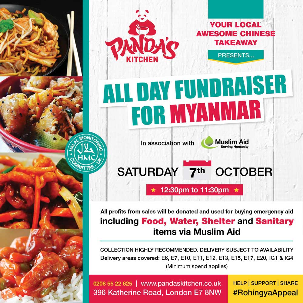 Panda's Kitchen Myanmar Food Fundraiser with Muslim Aid - Feed the Lion