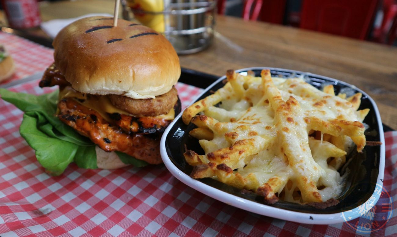 Fatboyz Diner Halal brarking burger - Feed the Lion