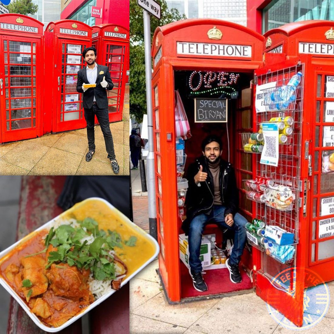 Introducing 'world's smallest takeaway' in a red phone box - Feed the Lion