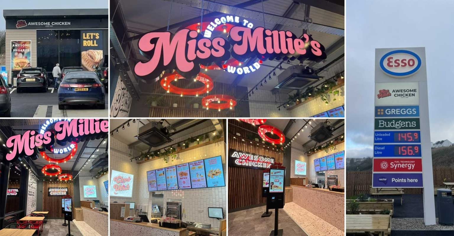 Miss Millie's launches in Newquay Esso service station - Feed the Lion